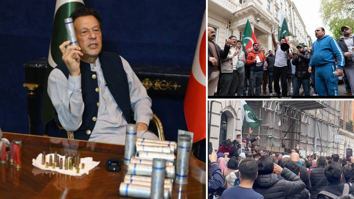 Crowds gather outside Pakistan embassy in London as former PM Imran ... Crowds gather outside Pakistan embassy in London as former PM Imran ...