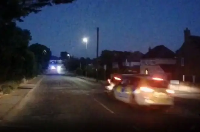 Shocking footage of police officer smashing car into family vehicle at ... Shocking footage of police officer smashing car into family vehicle at ...