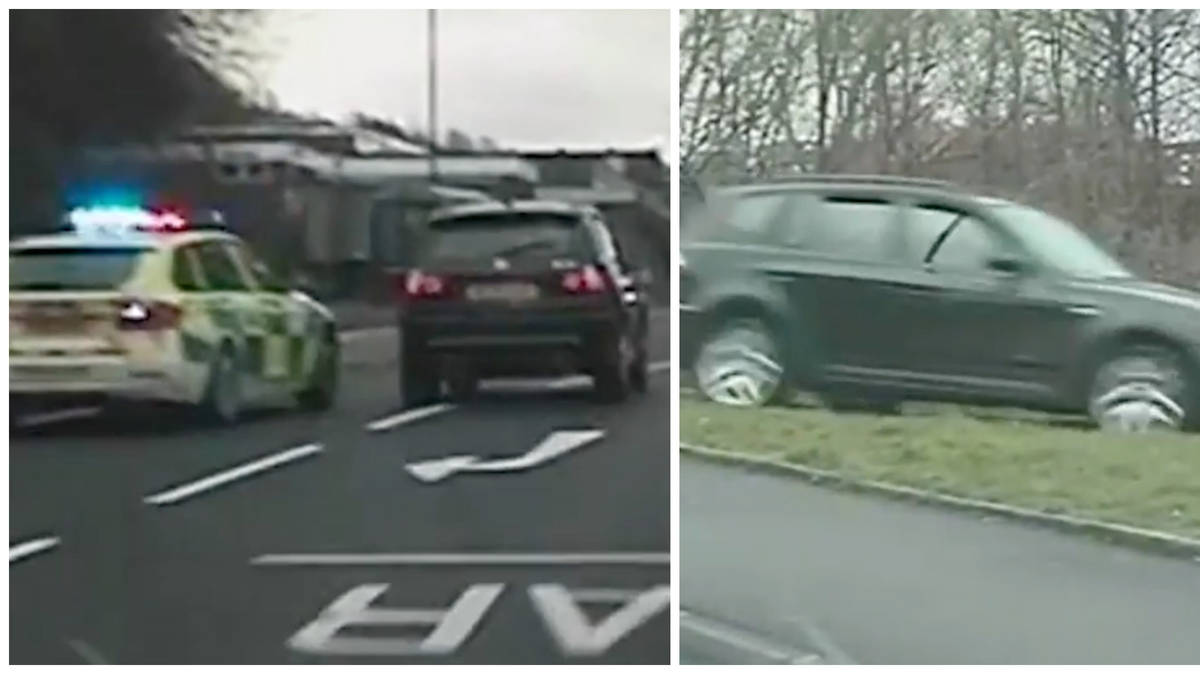 Dramatic Police Chase Captured On Dashcam - LBC Dramatic Police Chase Captured On Dashcam - LBC